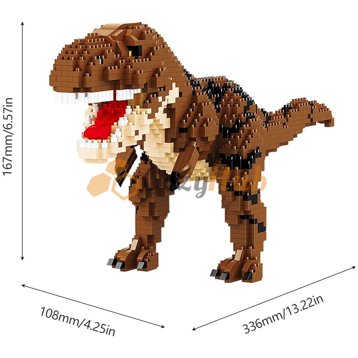 Micro Building Blocks - Dinosaurs T-Rex Velociraptor Triceratops – Cozy Hub